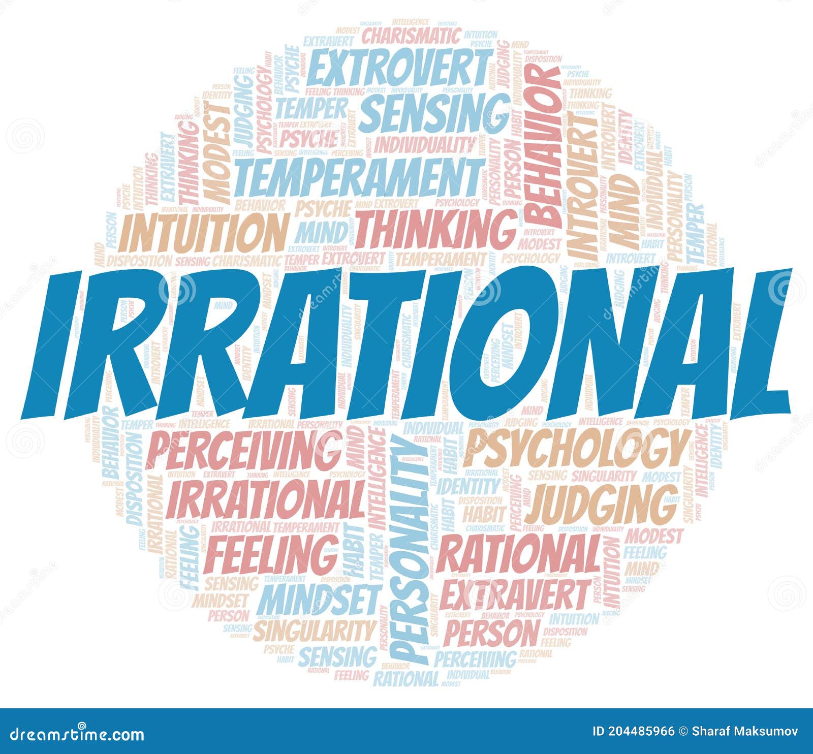 Irrational Typography Word Cloud Create with the Text only. Stock ...