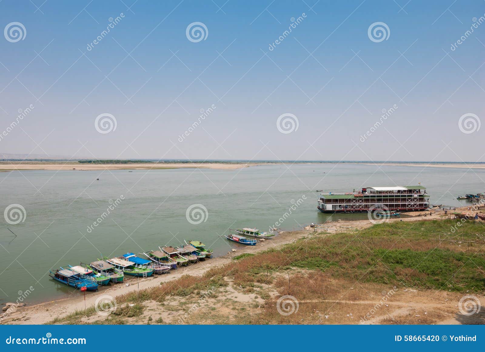 Irrawaddy river stock photo. Image of water, landmark - 58665420
