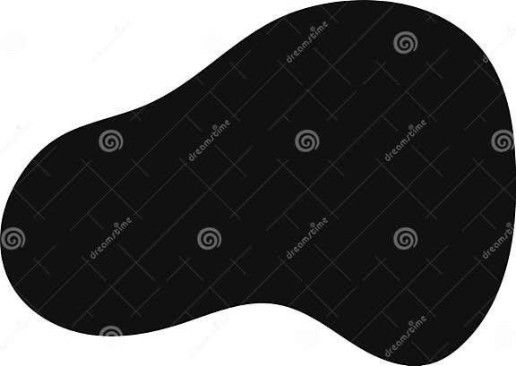 Irregular Abstract Curved Flowing Shape with Smooth Edges Creating a ...