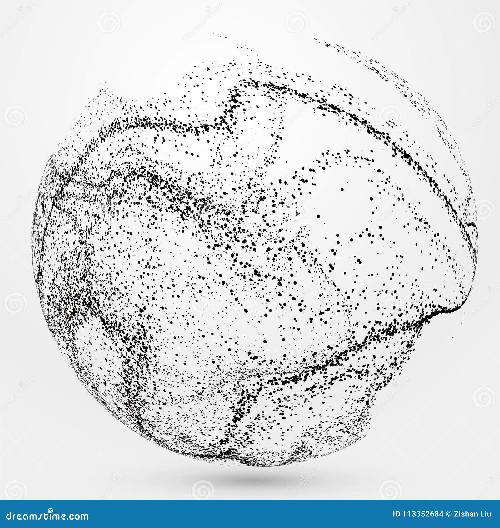 Irregular Abstract Graphics, Dynamic Particle Composition,Grainy Vector ...