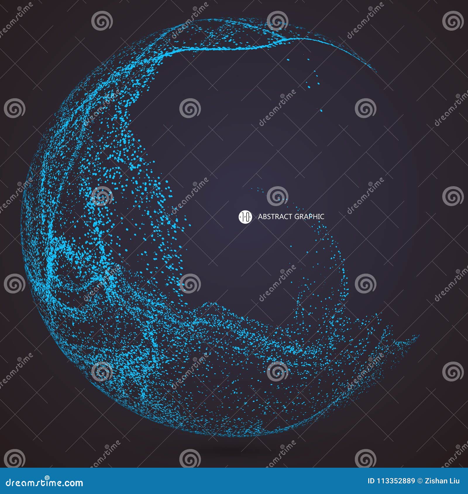 Irregular Abstract Graphics, Dynamic Particle Composition. Stock Vector ...