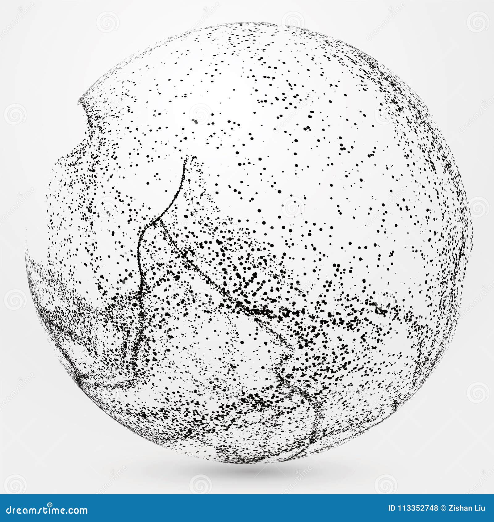 Irregular Abstract Graphics, Dynamic Particle Composition. Stock Vector ...