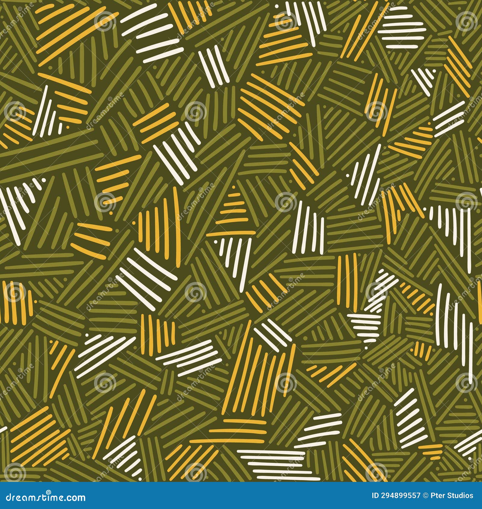 Irregular and Abstract Thick Line Doodle Seamless Pattern Stock Vector ...