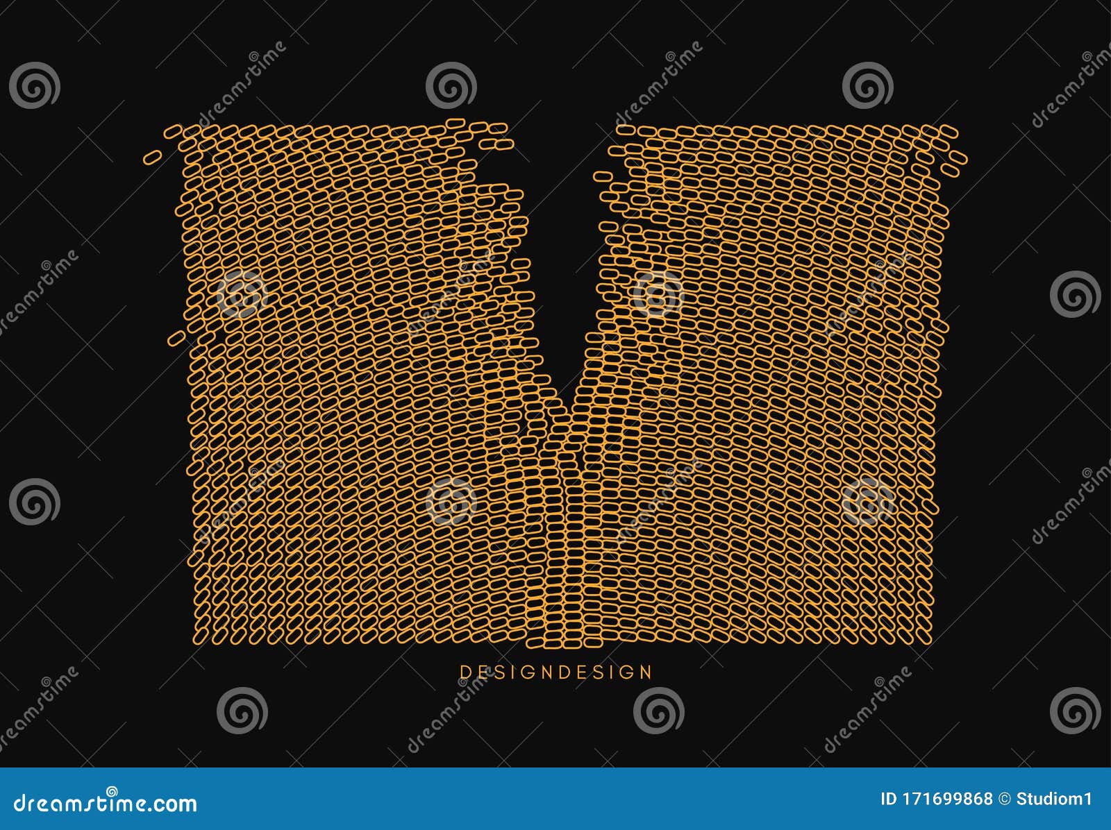 Array Of Random Shifted White Cube Boxes Block Top And Bottom Edge ...