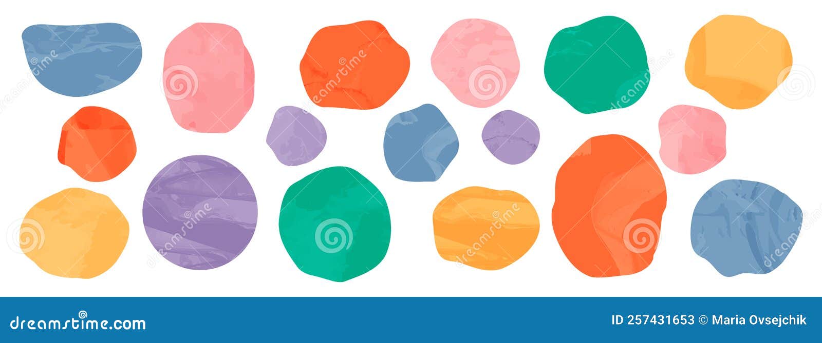 Irregular Asymmetric Organic Stone Shape Collage. Gem Pebble with ...