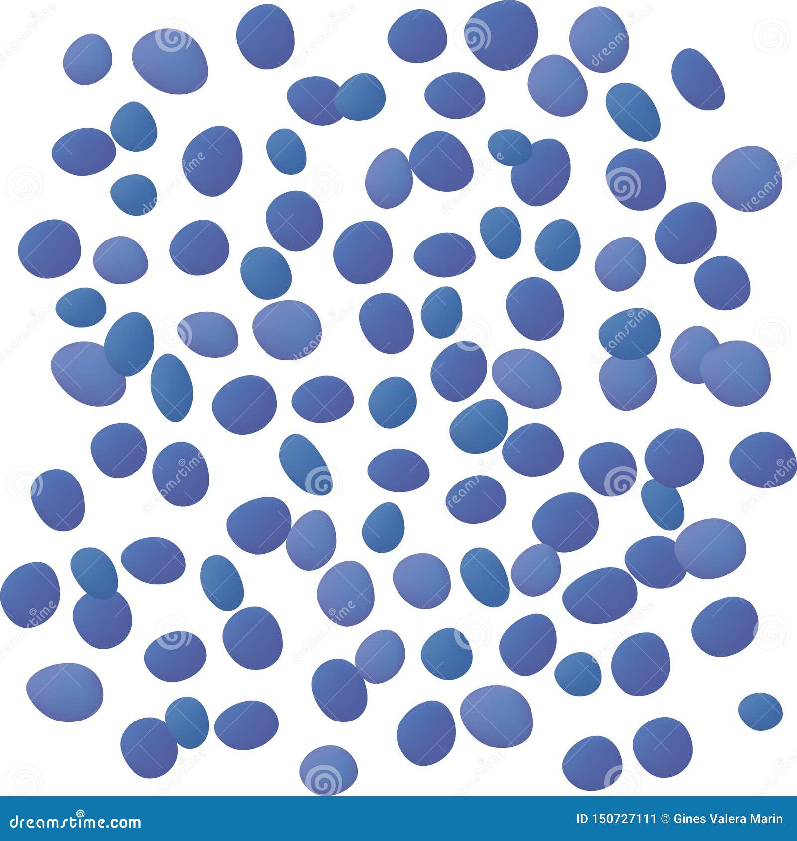 Irregular Background with Blue Peebles Over White. Stock Vector ...