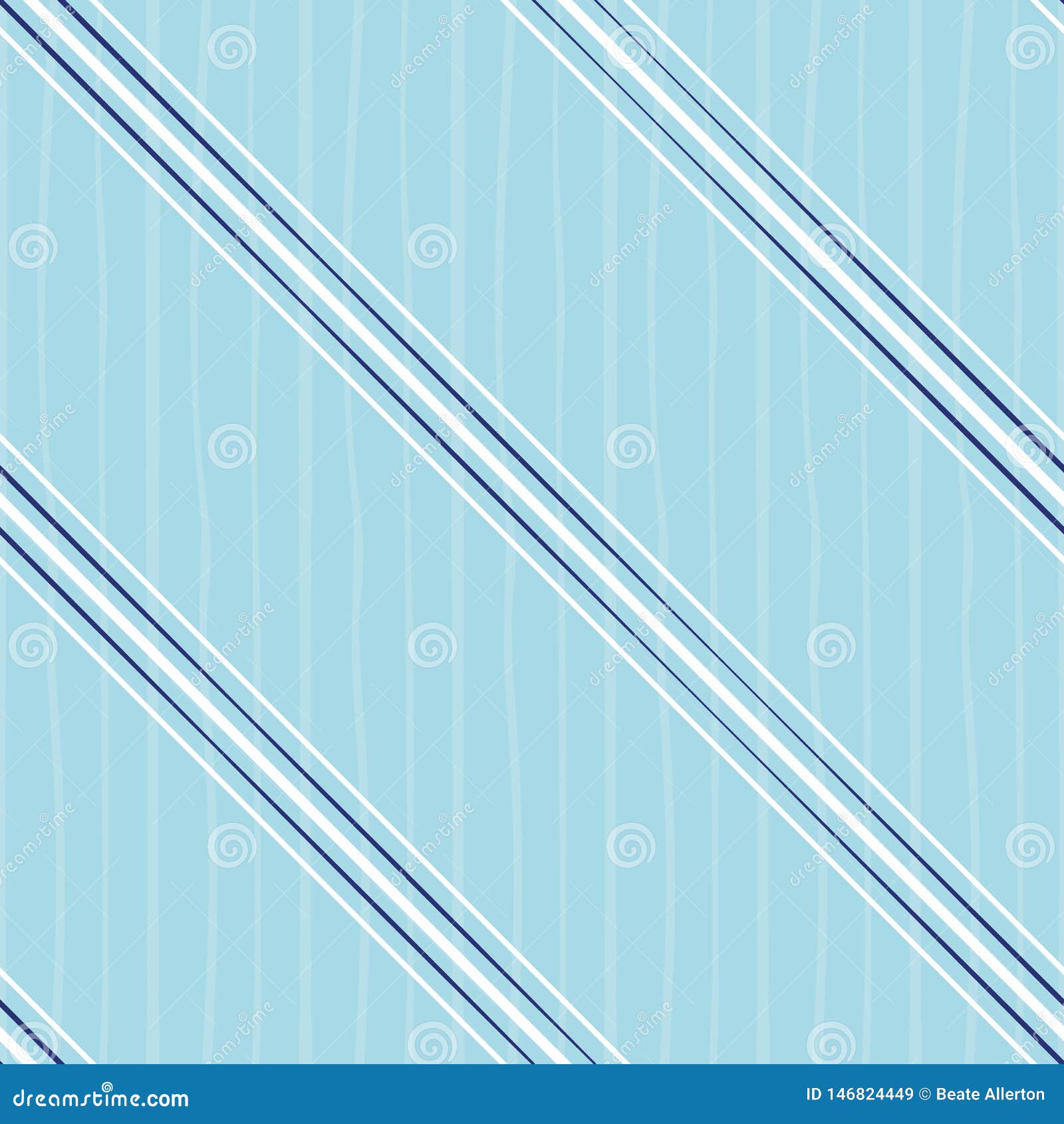Irregular Blue and White Diagonal Stripes Design. Seamless Vector on ...