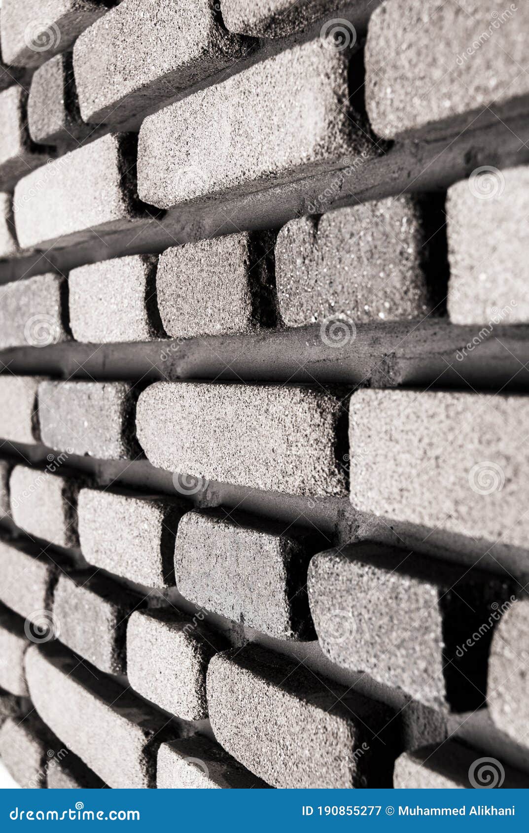 Irregular Brick Arrangement. On The Wall. In Black And White. Royalty ...