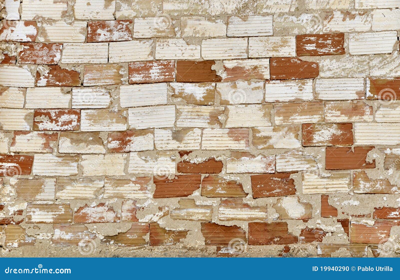 Irregular Brick Arrangement. On The Wall. In Black And White. Royalty ...