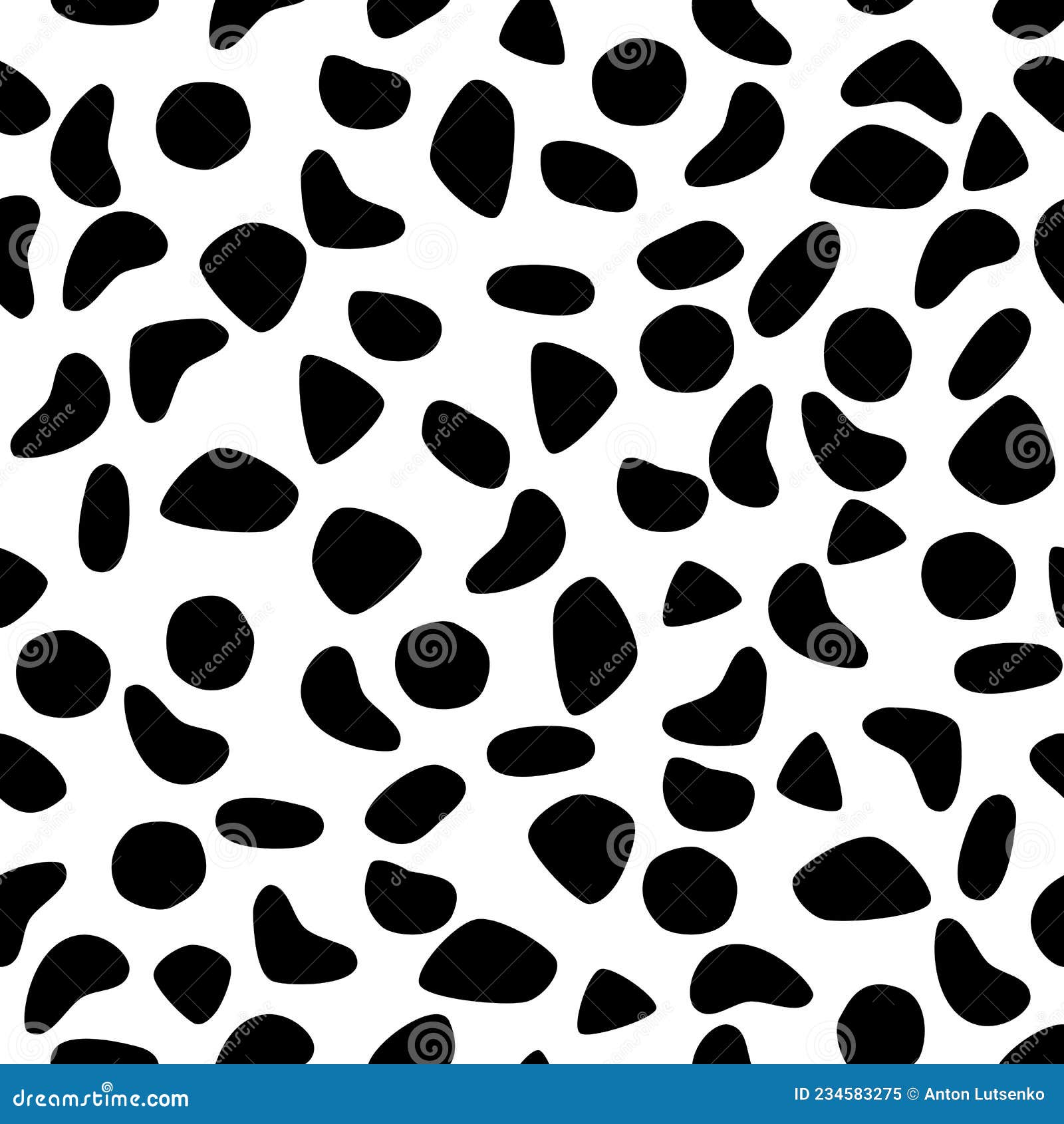 Irregular Brush Spots Seamless Pattern. Animal Print for Textile Design ...