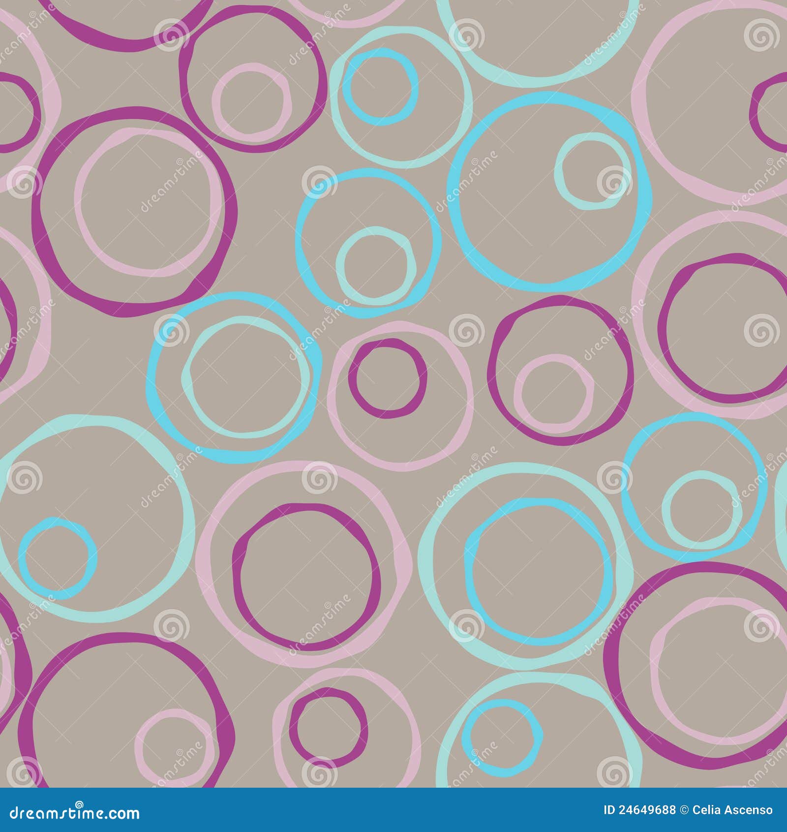 Irregular Circles Seamless Background Stock Illustration - Illustration ...