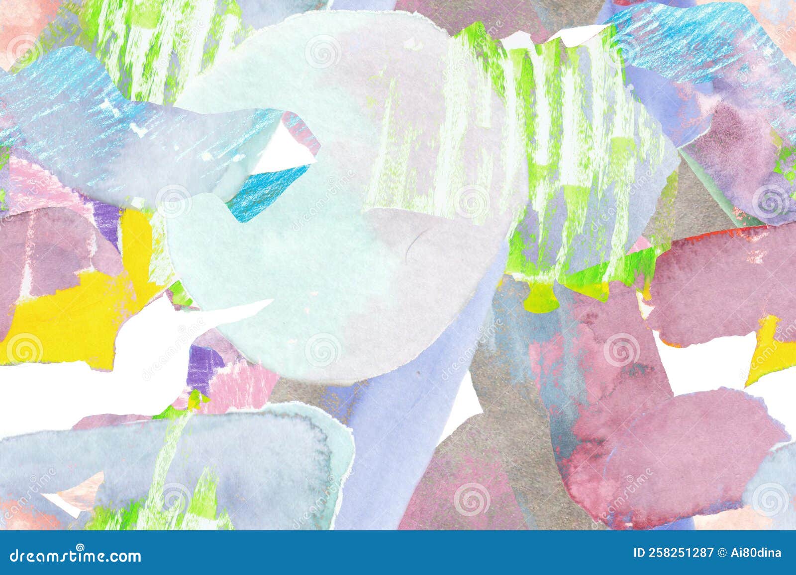 Irregular Creative Paper Collage. Abstract Modern Geometric Paper Cut ...