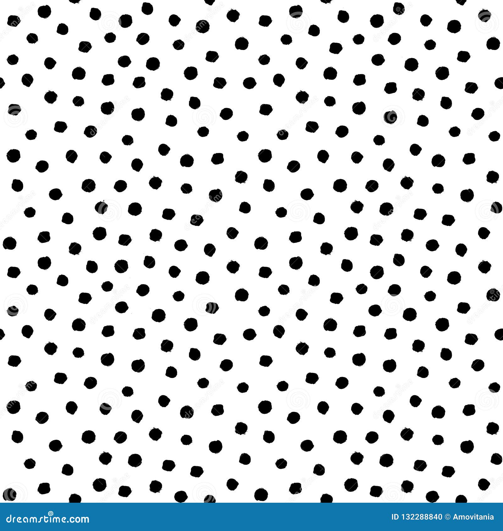 Irregular Dots Brush Strokes Pattern. Seamless Hand Drawn Painted Lines ...