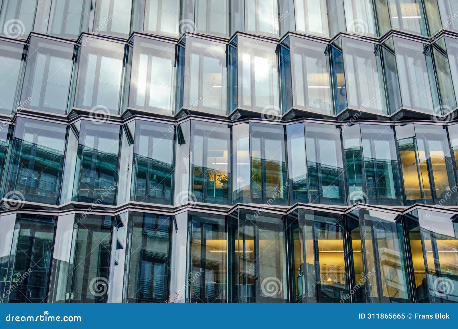 Irregular Glass Facade in Berlin Editorial Image - Image of district ...