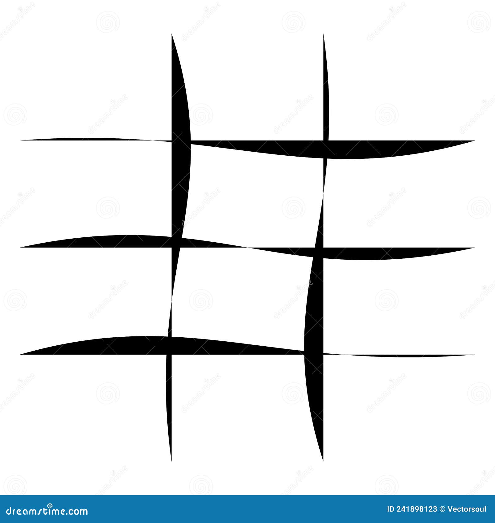 Irregular Grid, Mesh with Random Lines. Squares Lattice, Grating ...