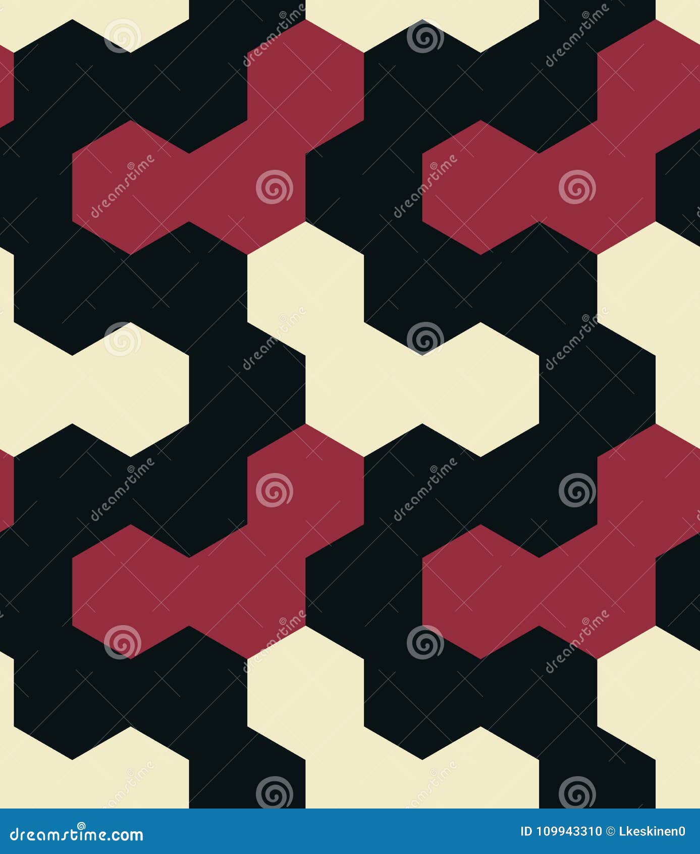 Irregular Hexagon Seamless Pattern Stock Vector - Illustration of ...