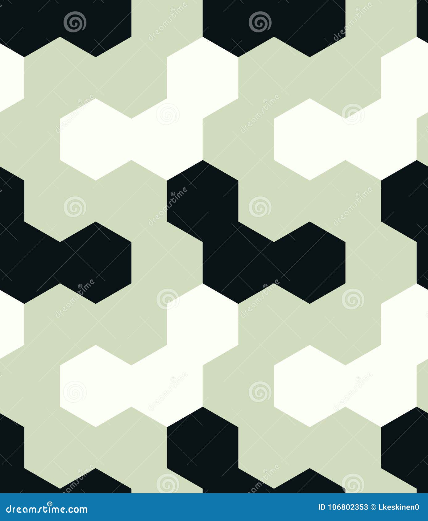 Irregular Hexagon Seamless Pattern Stock Vector - Illustration of ...