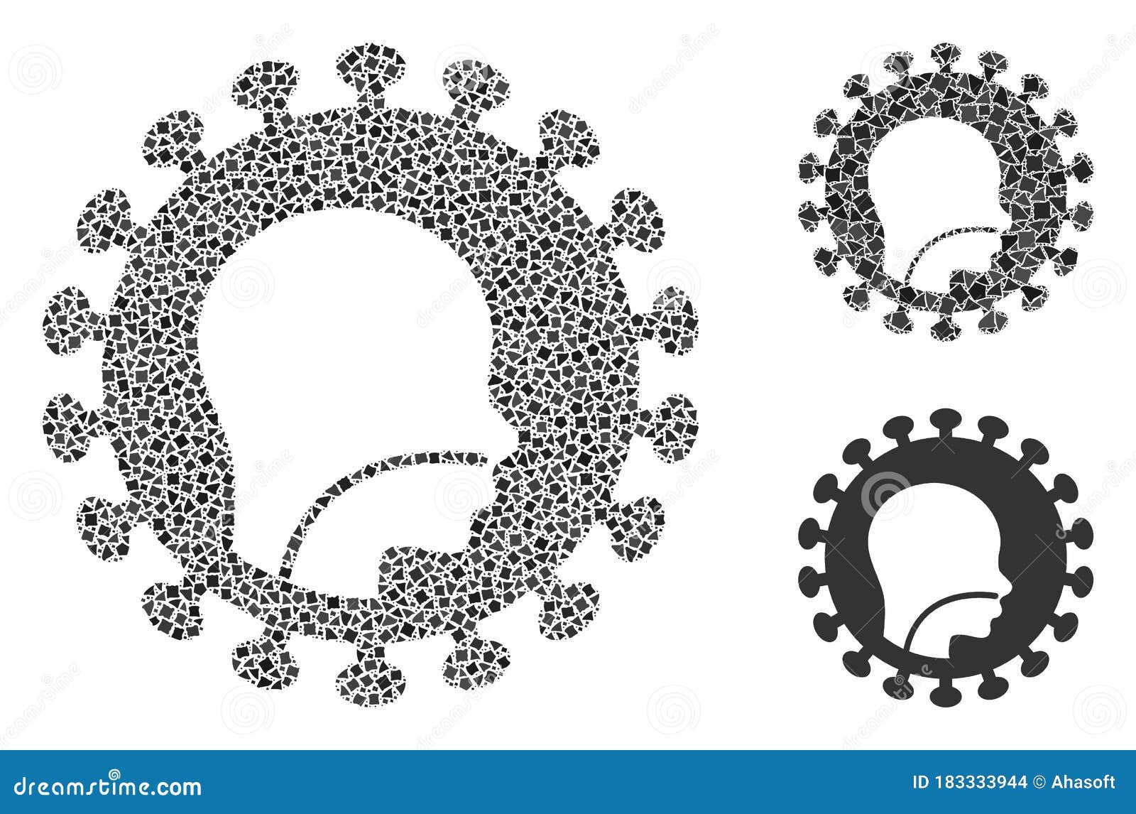 Irregular Human Flu Virus Icon Mosaic Stock Illustration - Illustration ...