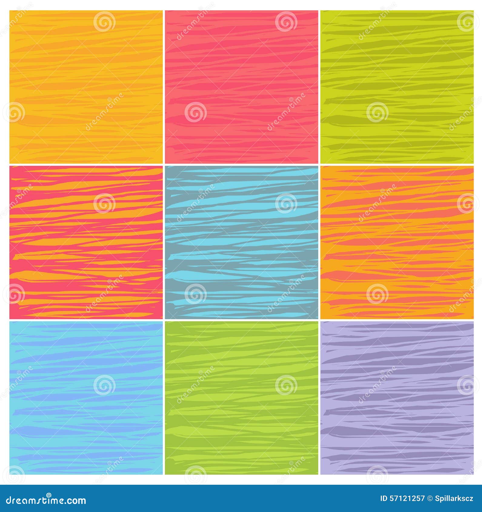 Irregular Line Patterns in Multiple Colors Stock Vector - Illustration ...