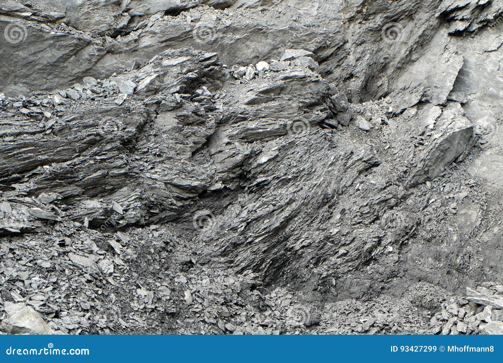Irregular Pattern of a Rock Face at a Quarry Stock Image - Image of ...