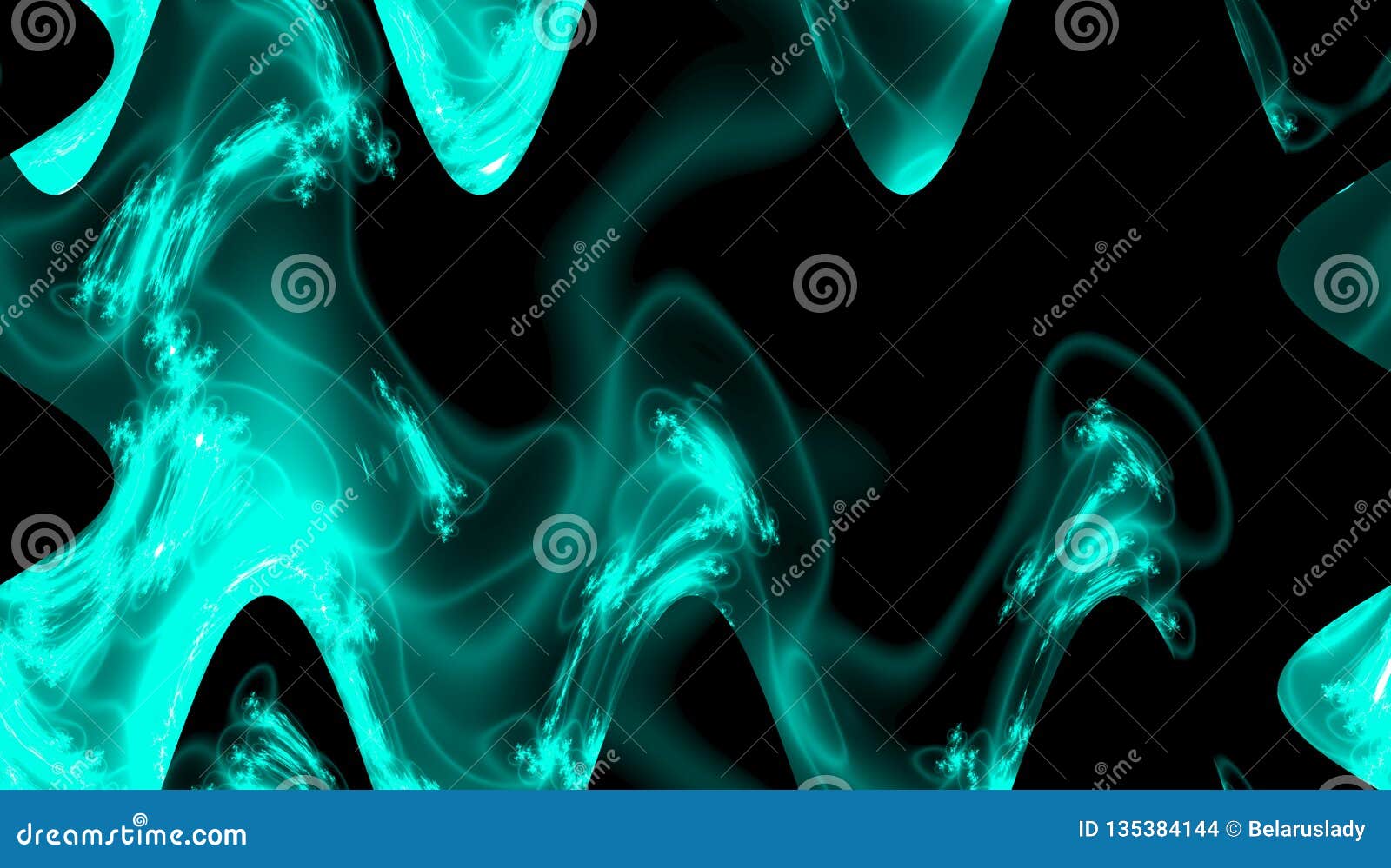 Irregular Pattern in Turquoise and Teal Elements on Dark Background ...