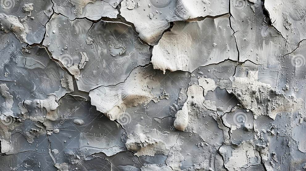 Irregular Patterns and Texture on a Cracked Grey Surface Stock Photo ...
