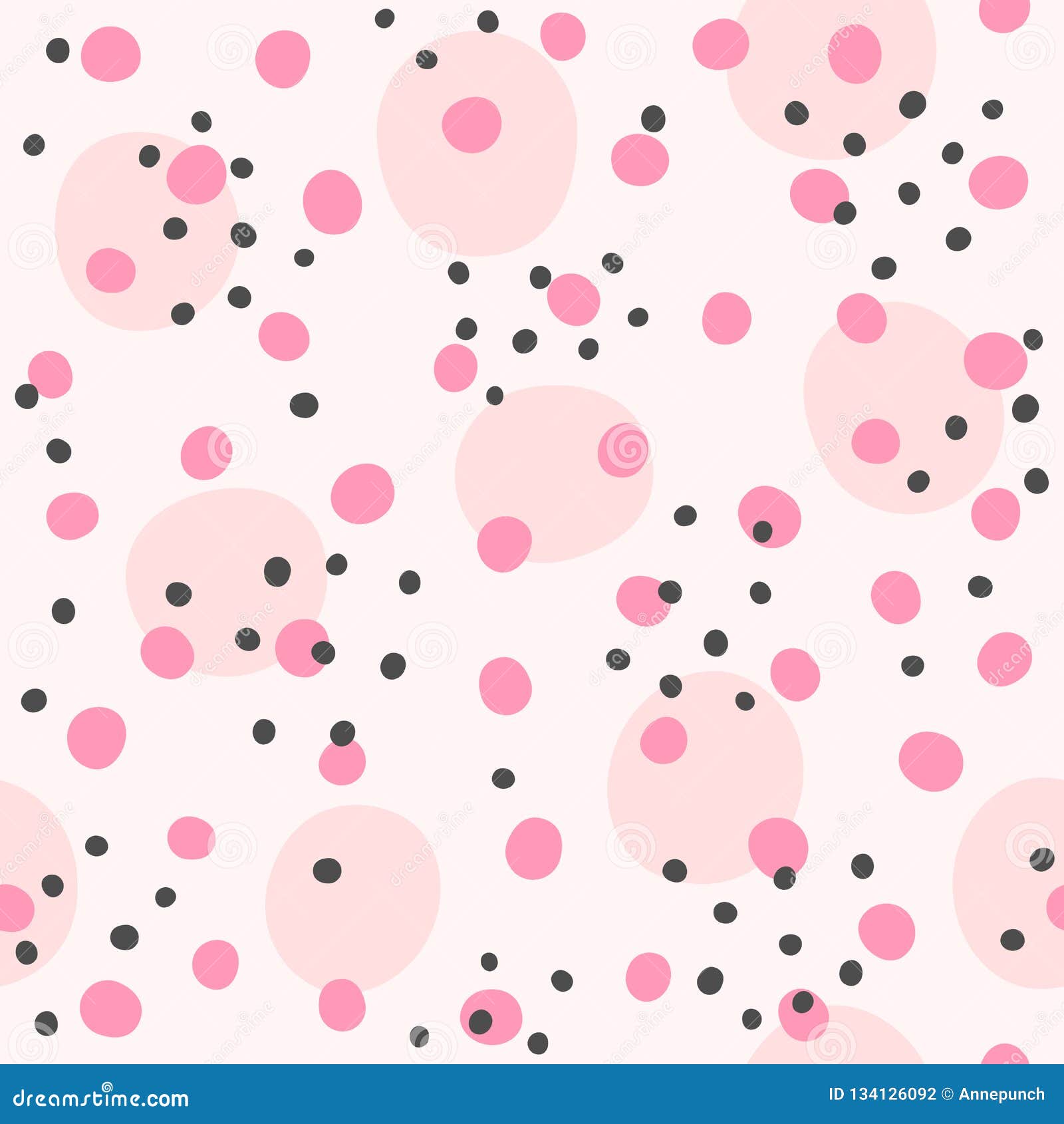 Irregular Polka Dot. Seamless Pattern with Repeating Round Spots ...