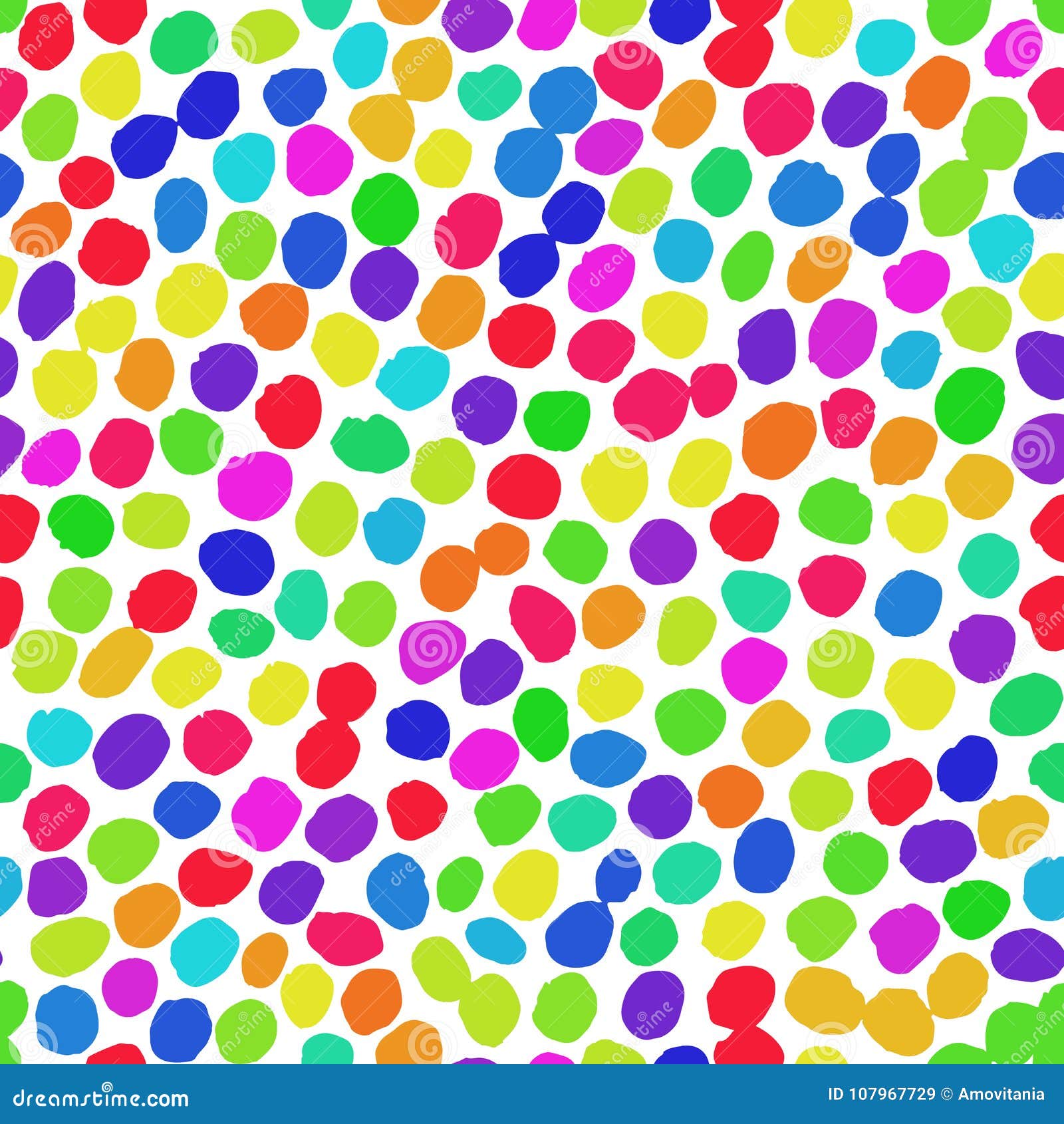 Irregular Dots Rainbow Pattern Stock Vector - Illustration of polka ...