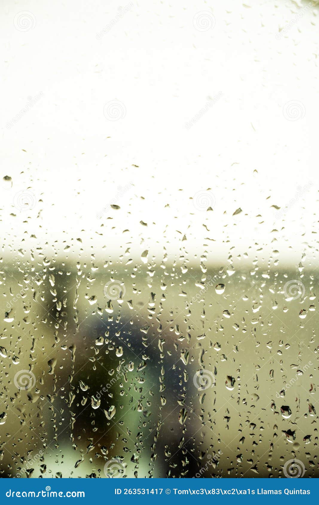 Irregular Raindrops on the Glass Surface of a Window Stock Image ...