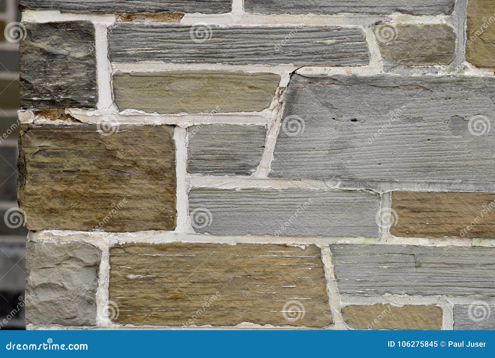 Irregular Shale Brick Wall Closeup Texture Stock Image - Image of house ...