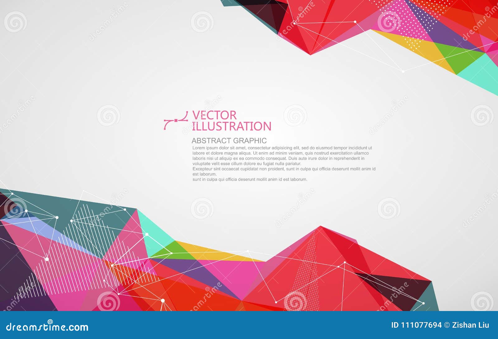 Irregular Shape of Dots, Lines and Faces, Abstract Design. Stock Vector ...