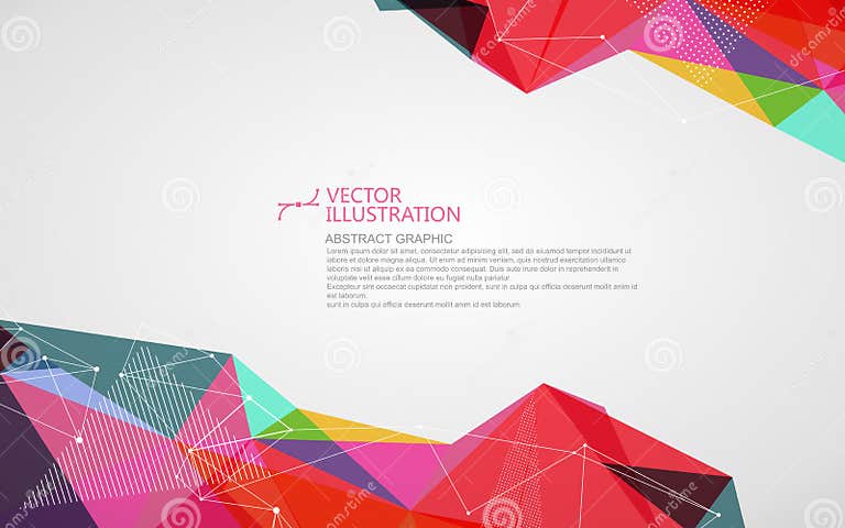 Irregular Shape of Dots, Lines and Faces, Abstract Design. Stock Vector ...