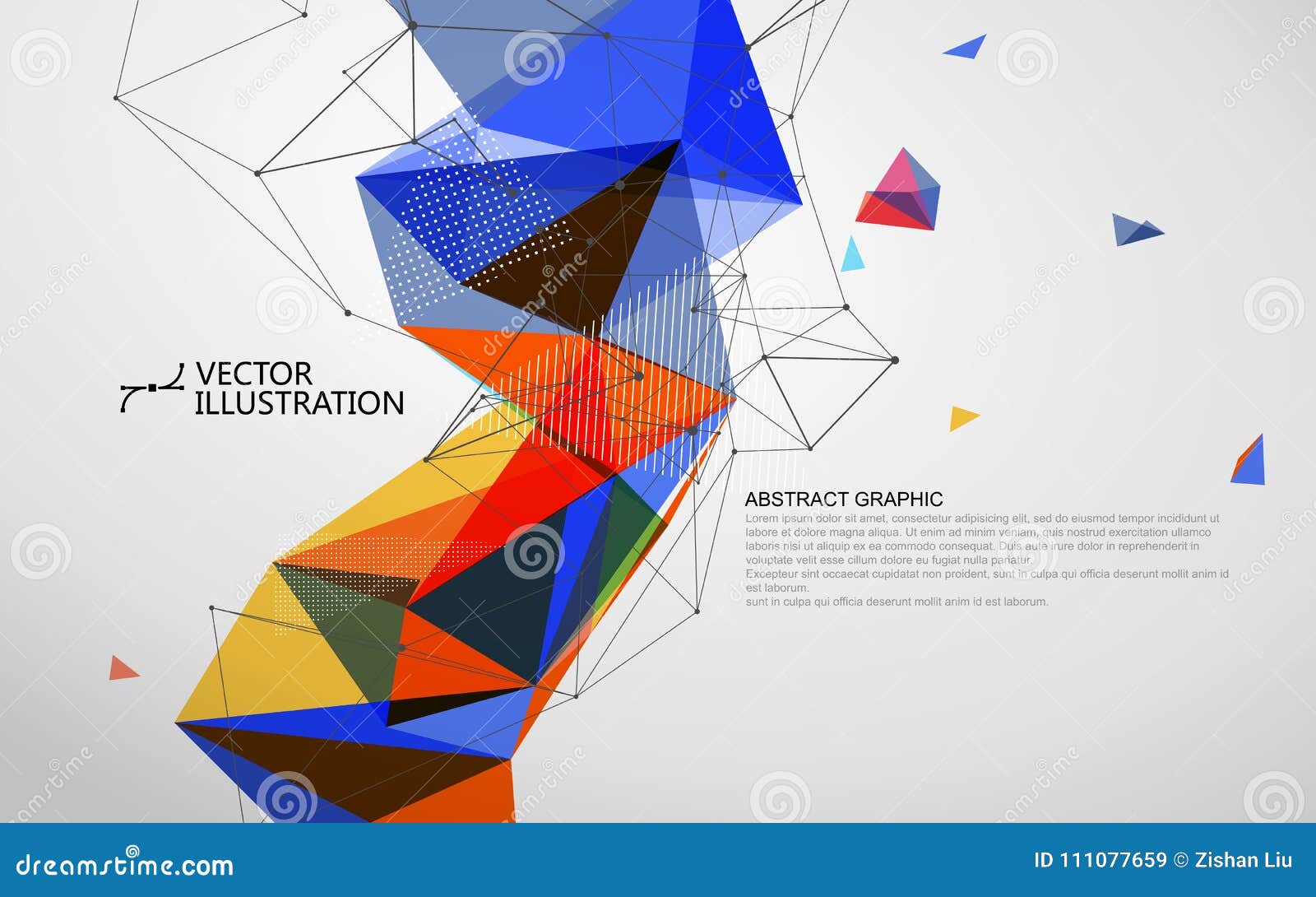 Irregular Shape of Dots, Lines and Faces, Abstract Design. Stock Vector ...