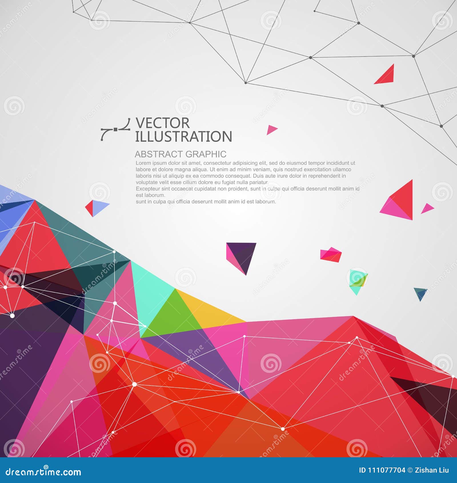 Irregular Shape of Dots, Lines and Faces. Stock Illustration ...