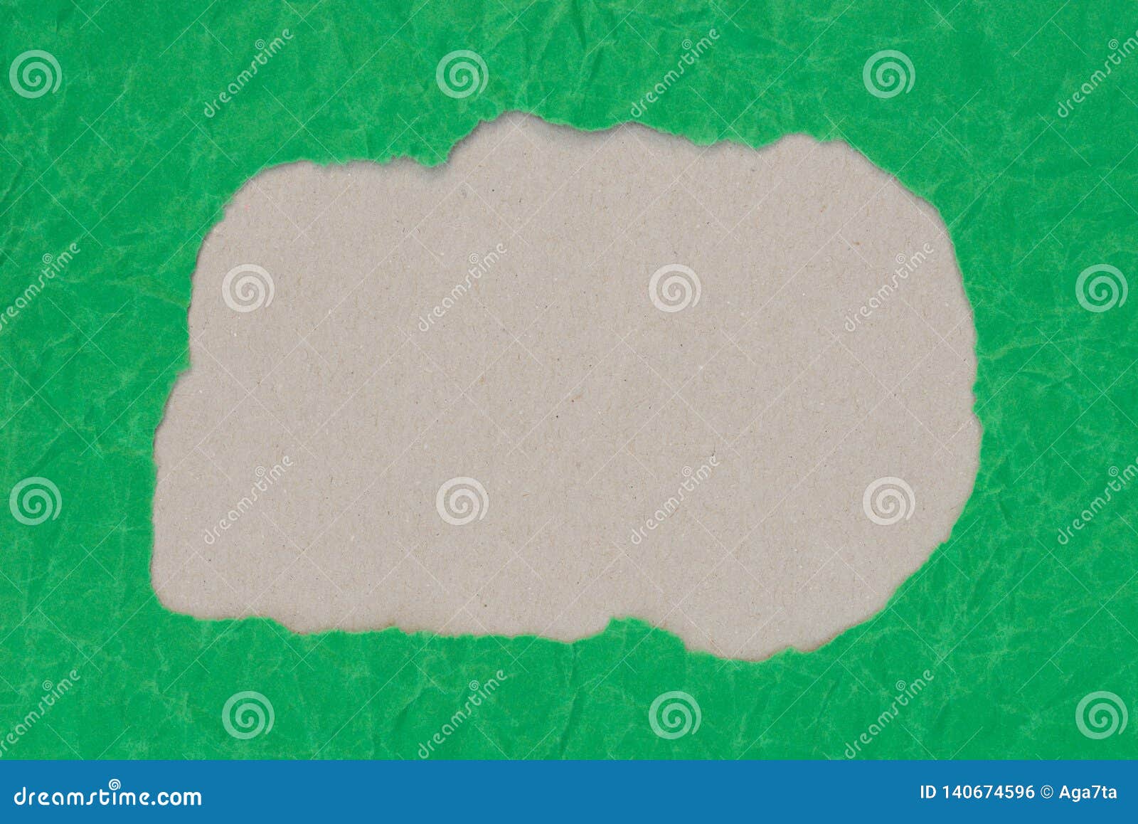 Irregular Shape Hole on Piece on Green Paper Stock Photo - Image of ...