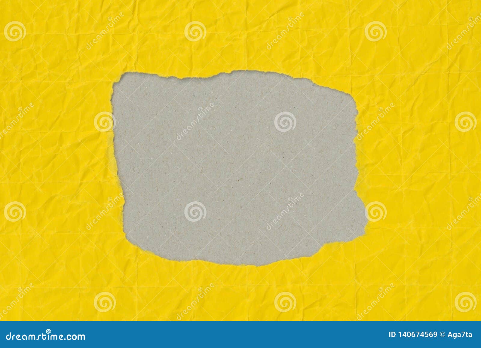 Irregular Shape Hole on Piece on Yellow Paper Stock Image - Image of ...