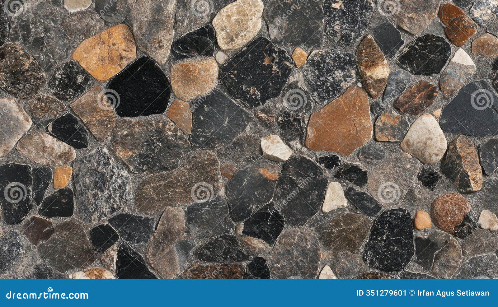 Irregular Shaped Stones Create a Textured Wall Stock Illustration ...