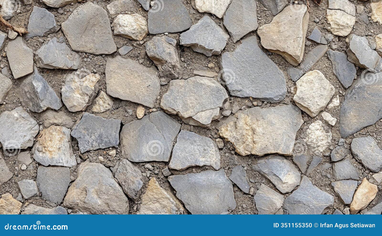 Irregular Shaped Stones Form a Rough Wall Texture Stock Illustration ...