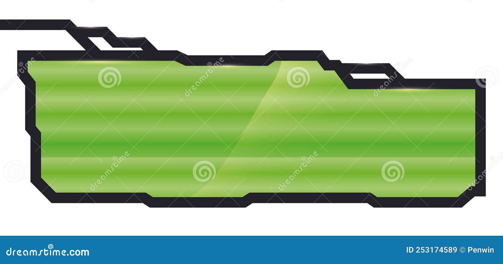 Irregular Shaped Template with Frame and Green Colored, Vector ...