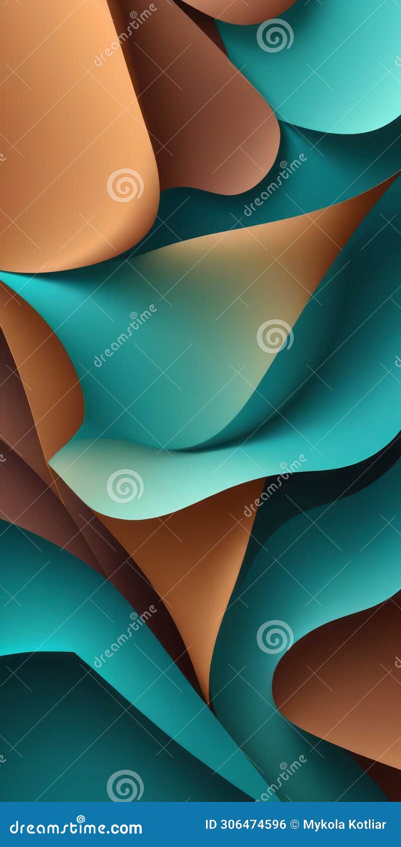 Irregular Shapes in Teal and Brown Stock Photo - Image of multicolor ...
