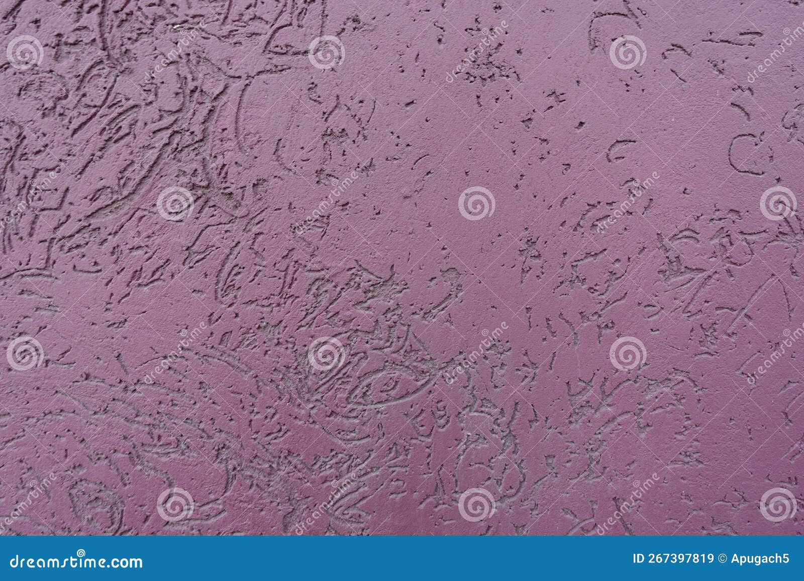 Irregular Sirface of Purple Wall with Stucco Worm Finish Stock Image ...