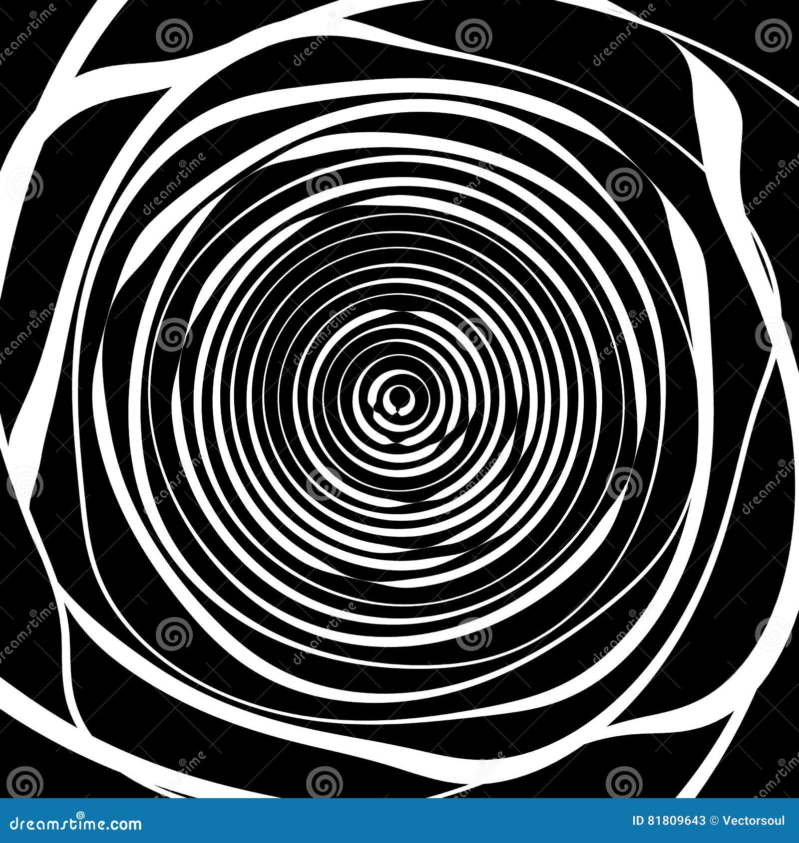 Irregular Spiral Background in Square Format. Abstract Geometric Stock ...