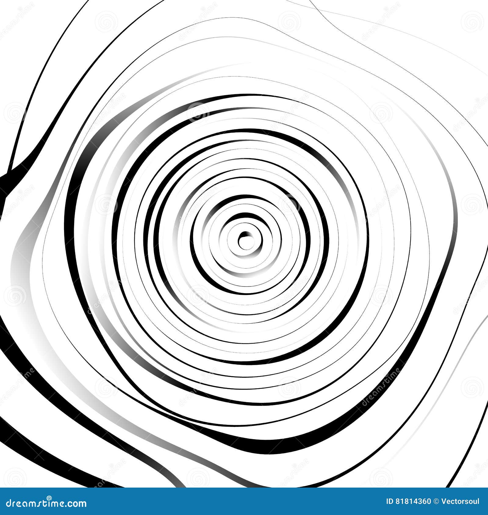 Irregular Spiral Background in Square Format. Abstract Geometric Stock ...