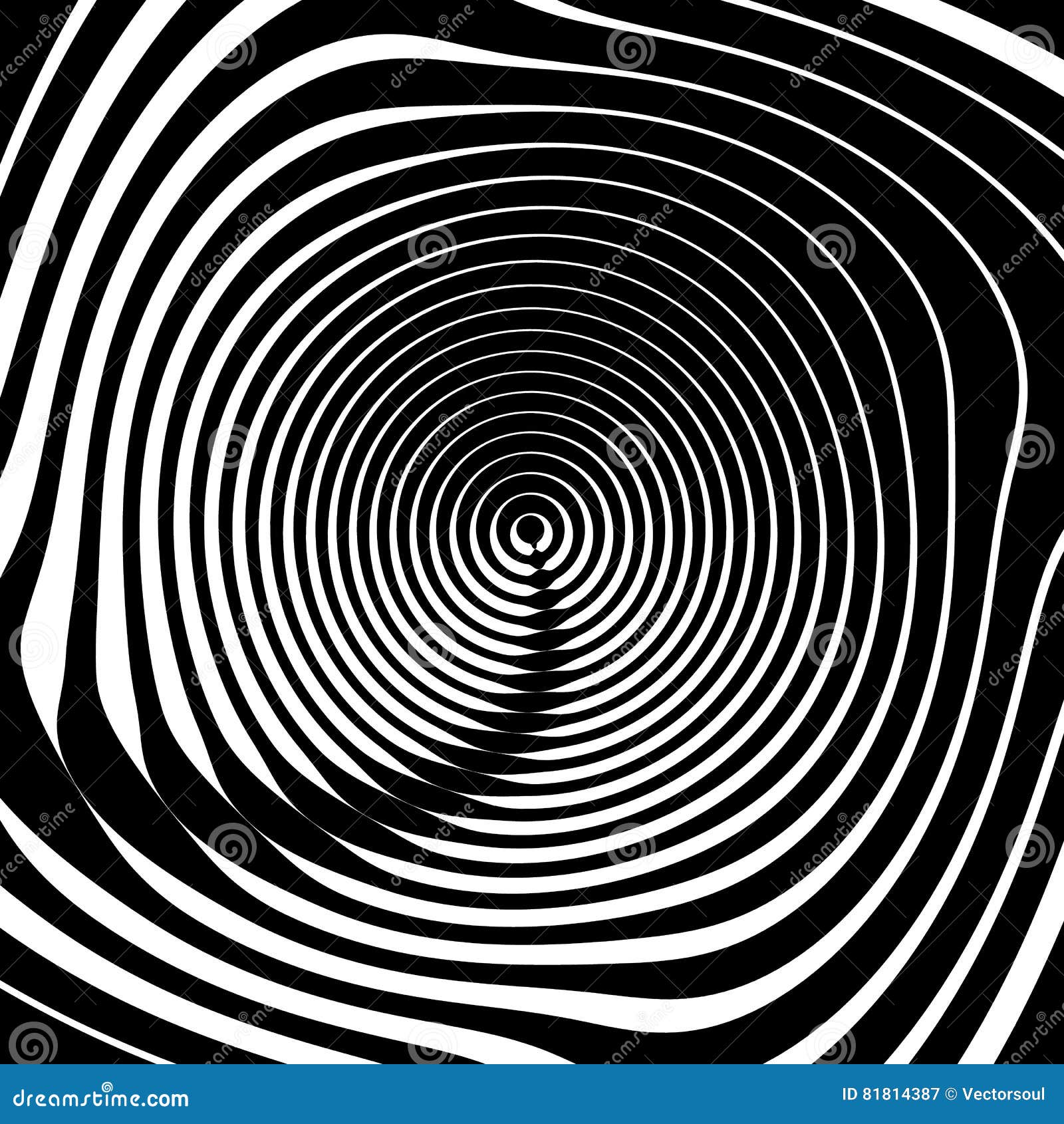 Irregular Spiral Background in Square Format. Abstract Geometric Stock ...