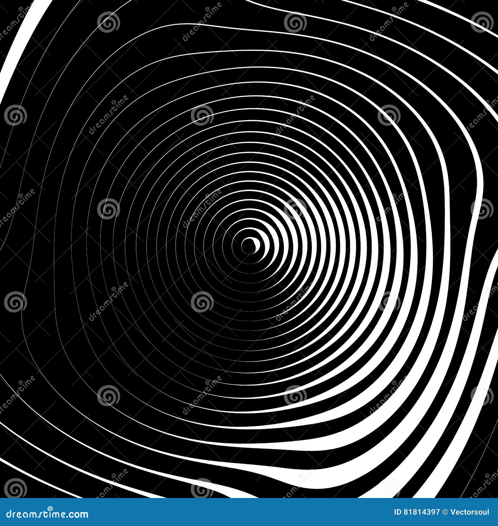 Irregular Spiral Background in Square Format. Abstract Geometric Stock ...