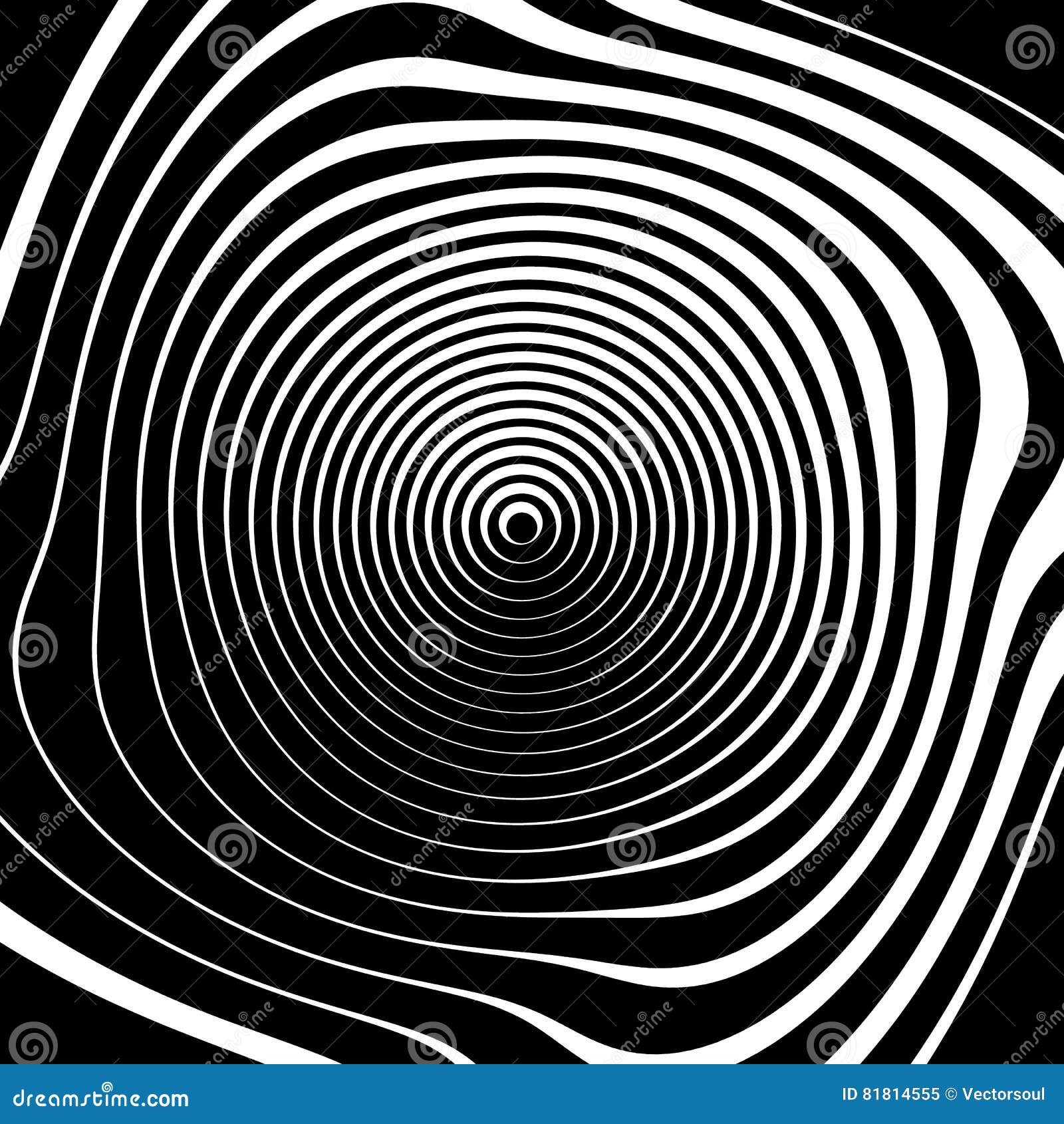 Irregular Spiral Background in Square Format. Abstract Geometric Stock ...