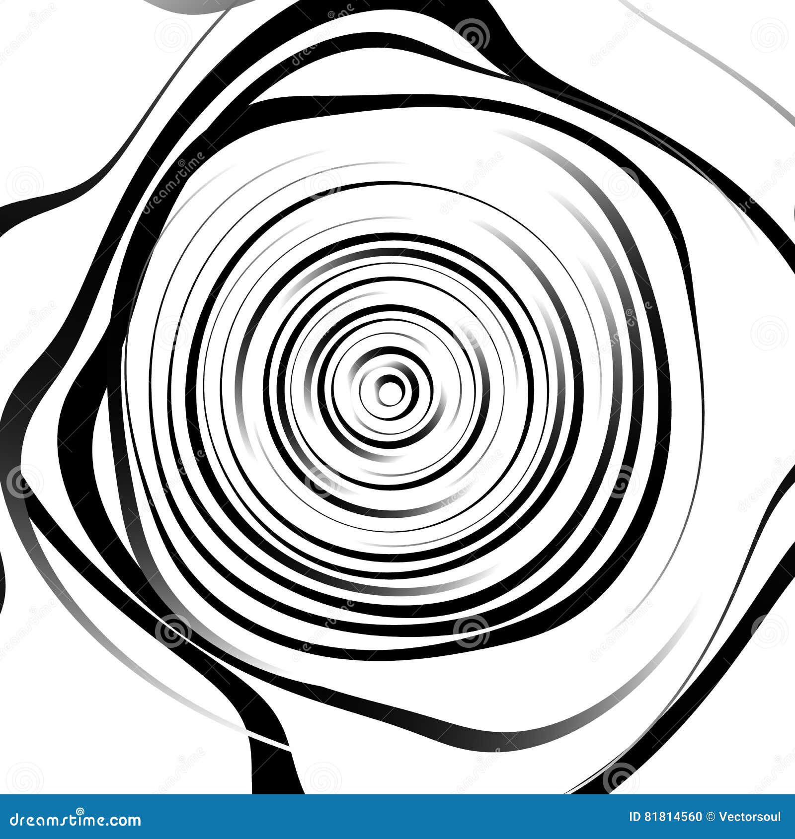 Irregular Spiral Background in Square Format. Abstract Geometric Stock ...