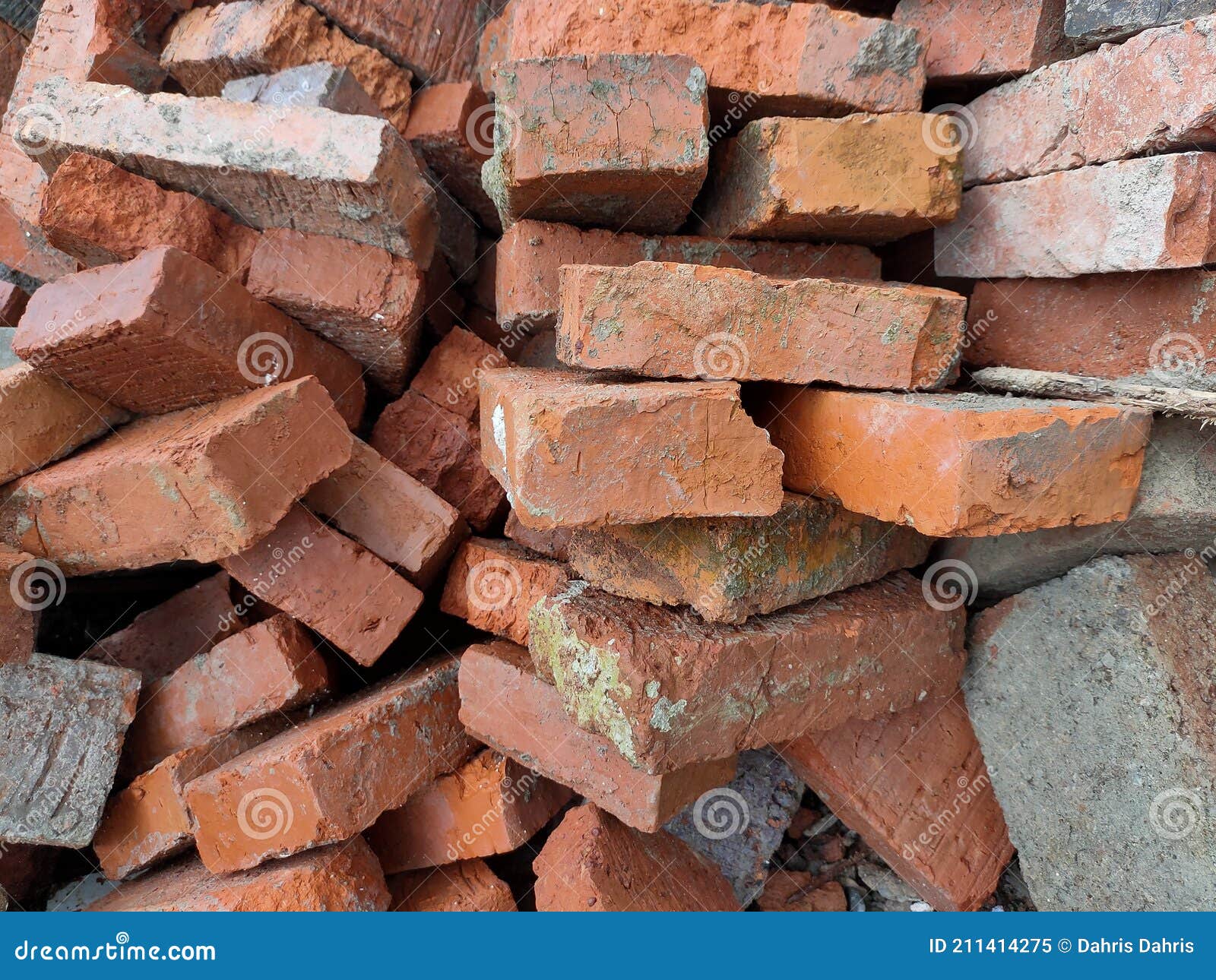 The Irregular Stack of Bricks Stock Image - Image of background ...