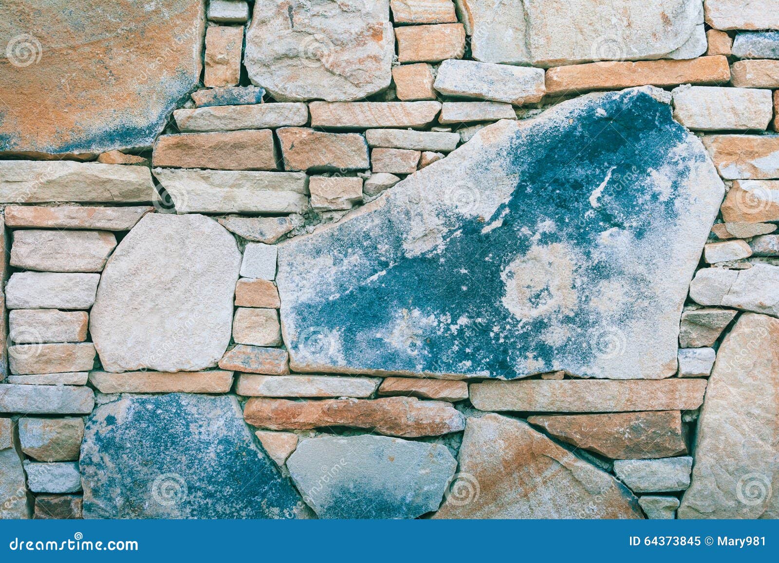 Irregular Stacked Natural Stone Wall Stock Image - Image of structure ...