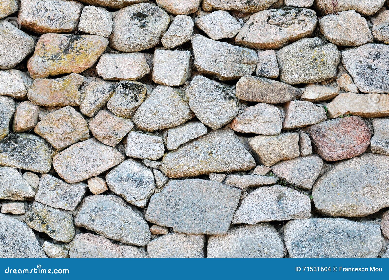 Irregular stone wall. stock photo. Image of granite, retaining - 71531604